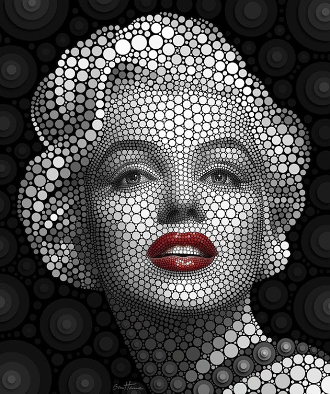 Celebrity Portraits Drawn Using Circles | Amusing Planet